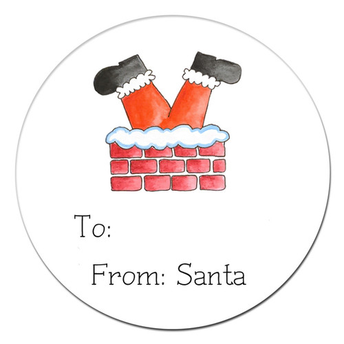 Santa's Stuck Sticker | sugarcookiestickers