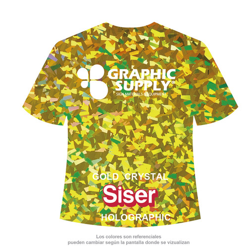 VINIL TEXTIL SISER HOLOGRAPHIC GOLD CRYSTAL / CRISTAL DORADO | Graphic ...