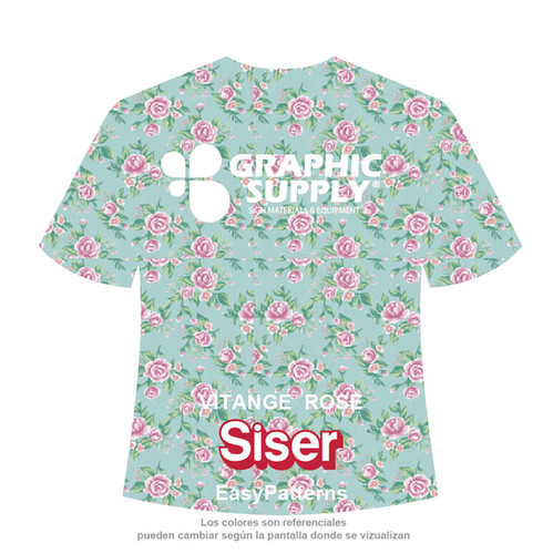 VINIL TEXTIL SISER EASY PATTERNS VINTAGE ROSE / ROSA VINTAGE | Graphic ...