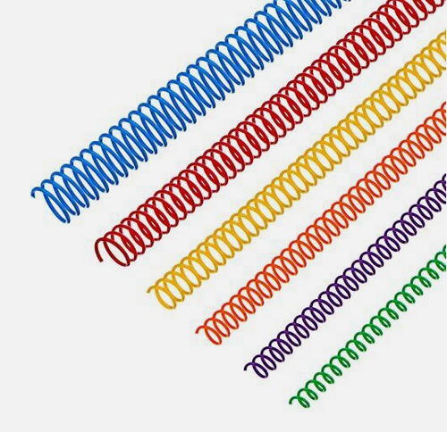 120 ESPIRALES DE PLASTICO PARA ENCUADERNAR 6 COLORES 6 TAMAÑOS ...