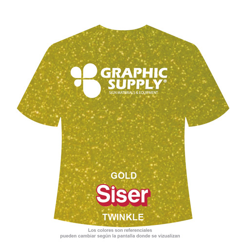 VINIL TEXTIL SISER TWINKLE GOLD / DORADO | Graphic Supply PTY