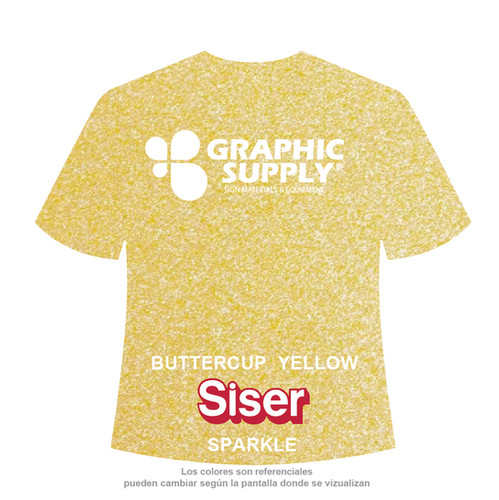 VINIL TEXTIL SISER SPARKLE BUTTERCUP YELLOW | Graphic Supply RD