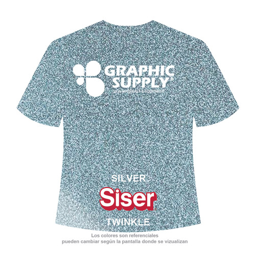 VINIL TEXTIL SISER TWINKLE SILVER / PLATEADO | Graphic Supply RD