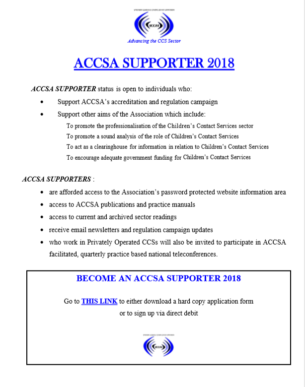 ACCSA Campaigns for a Mandatory Accreditation Requirement for all ...
