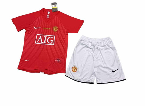 Retro Manchester United Home Kids Kit 2007/2008 | Club Retros