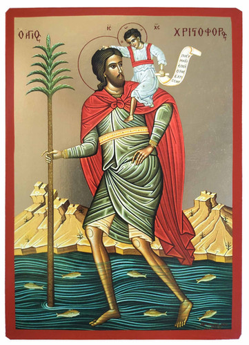 SAINT CHRISTOPHER, THE GREAT MARTYR, FULL BODY | S&K BYZANTINE ICONS