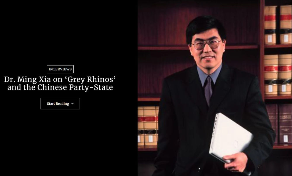 Dr. Ming Xia on ‘Grey Rhinos’ and the Chinese Party-State
