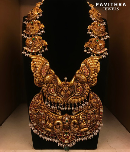 Pure Gold Antique Haara. | Pavithra Jewels