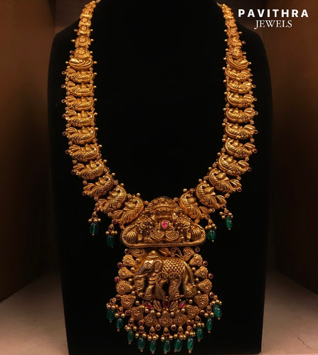 Pure Gold Antique Haara | Pavithra Jewels