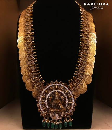 Pure Gold Antique Haara | Pavithra Jewels