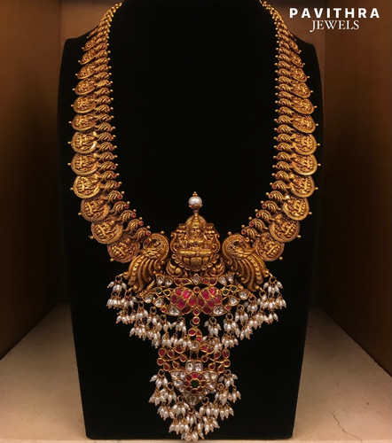 Pure Gold Antique Haara | Pavithra Jewels