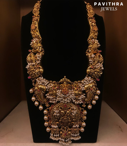 Pure Gold Antique Haara. | Pavithra Jewels