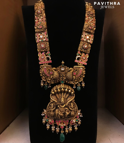 Pure Gold Antique Haara | Pavithra Jewels