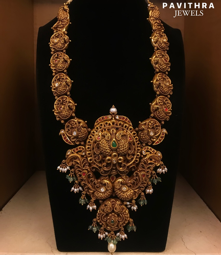 Pure Gold Antique Haara. | Pavithra Jewels
