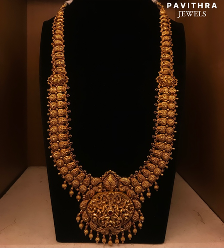 Pure Gold Antique Haara. | Pavithra Jewels