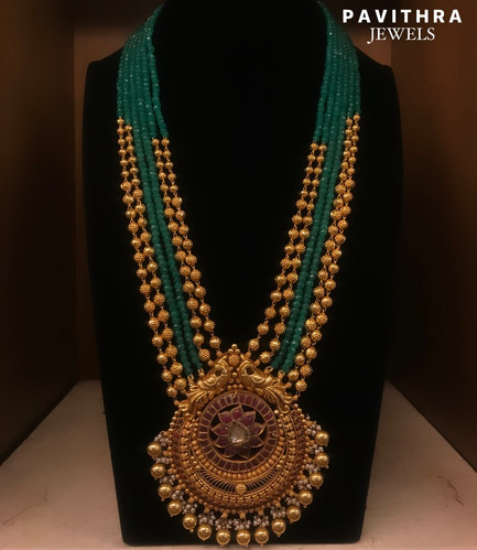 Pure Gold Antique Haara. | Pavithra Jewels
