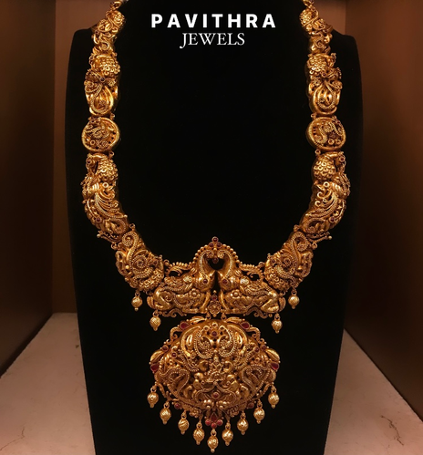 Pure Gold Antique Haara. | Pavithra Jewels