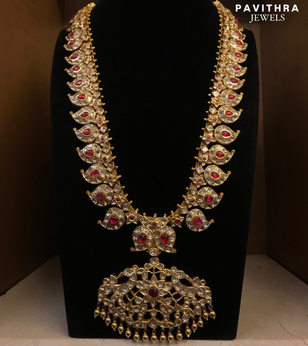 Pure Gold Polki Haara | Pavithra Jewels