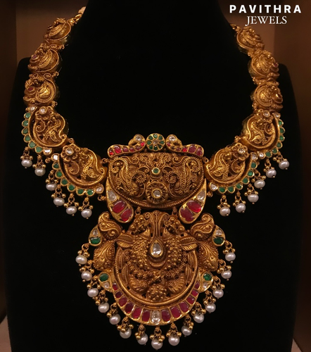 Pure Gold Antique Necklace. | Pavithra Jewels