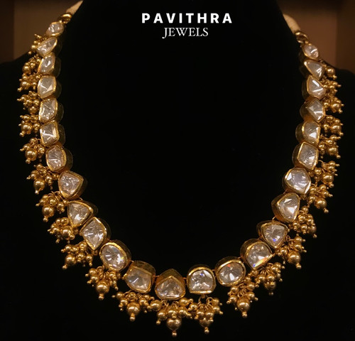 Pure Gold Polki Necklace. | Pavithra Jewels