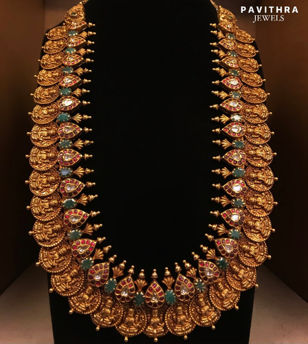 Pure Gold Antique Haara | Pavithra Jewels