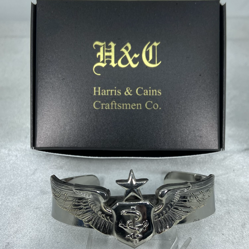 USAF Regulation Size Senior Flight Nurse Wings Cuff Bracelet | H & C ...