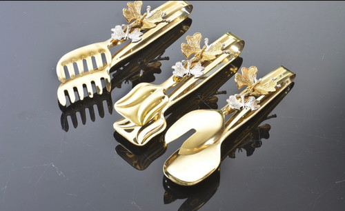 Butterfly 3-Piece Serving Tongs (Gold) | Artistic Homeware Sh