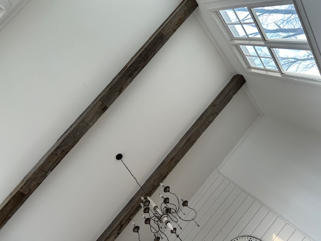 Gorgeous Resawn Barnwood Boxed Beams!