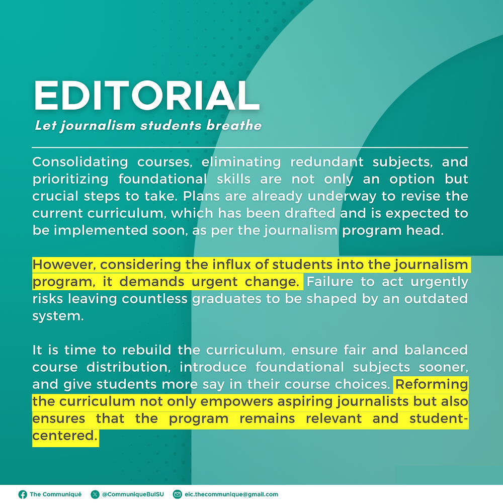 Let journalism students breathe