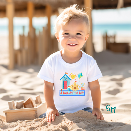 Beach Hut Personalized Print | Saxon's Market