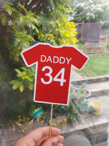 Personalised Cake Topper Football Shirt | MelB Designs