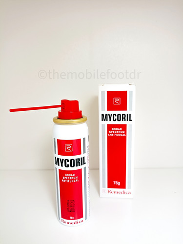 Mycoril Spray 1% 75g Broad Spectrum Antifungal | The Mobile Foot Dr