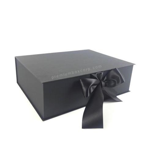 Black Gift Box with ribbon | Premium Box Corp