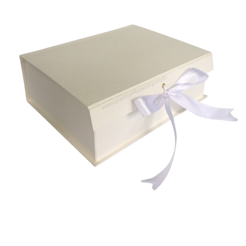 White Box with ribbon | Premium Box Corp