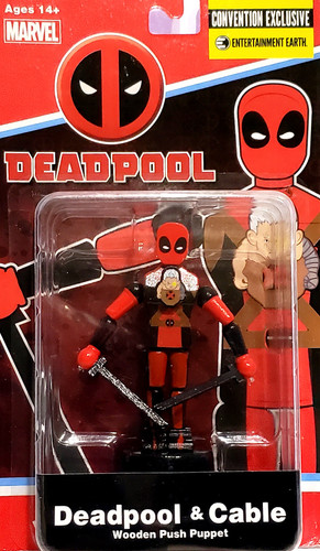Deadpool and Cable Wooden Push Puppet EE Exclusive | Dominic's Attic of ...