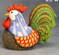 Calico Rooster | Countryside Ceramics