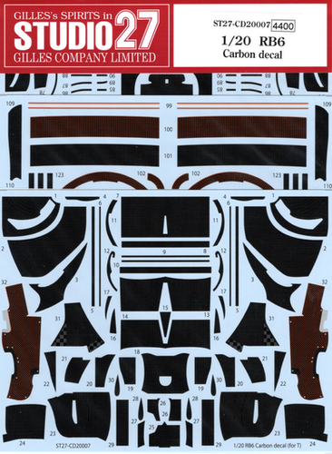 Red Bull RB6 Carbon Decal | Paints Models & More