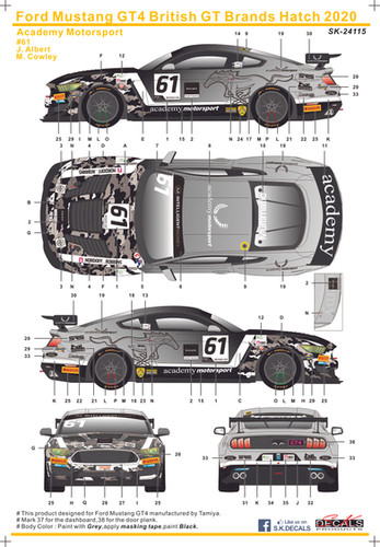 Ford Mustang GT4 British GT Brands Hatch 2020 Academy Motorsport ...