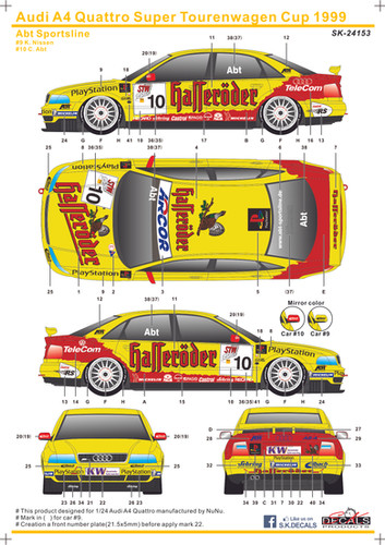 Audi A4 Quattro Super Tourenwagen Cup 1999 Abt Sportsline | Paints ...