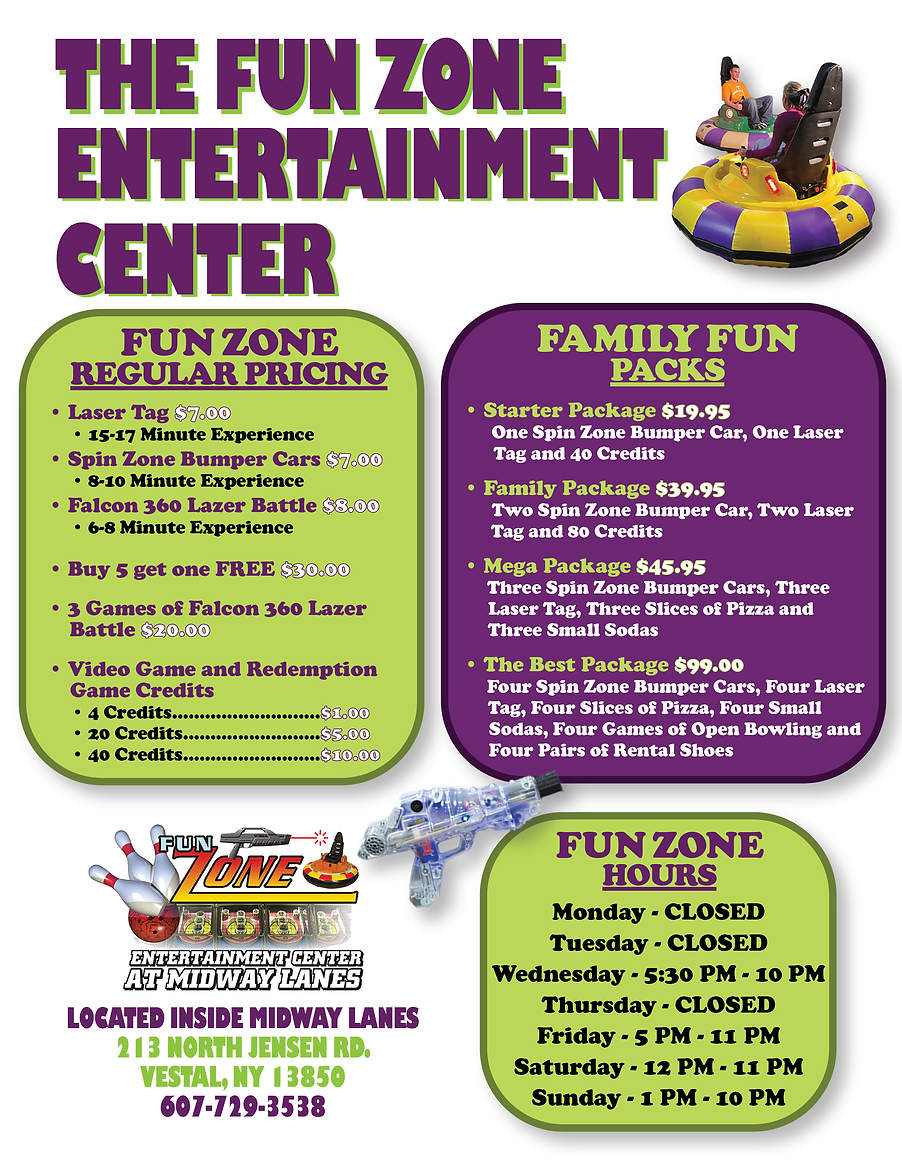 The Fun Zone | Midway Lanes Family Entertainment Complex
