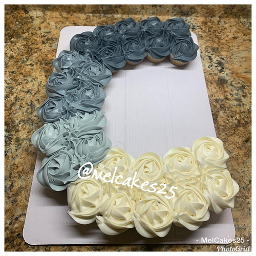 Ombre Letter Cupcake Cake | MelCakes25