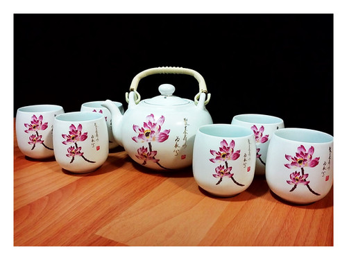 Purple Lotus Teapot Set | golden-happiness