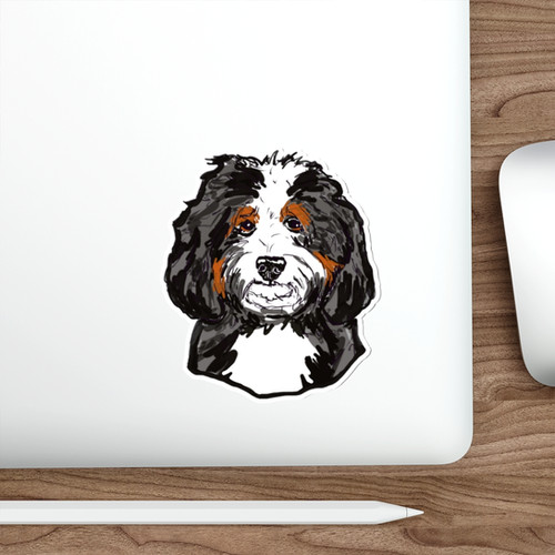 Tri Color Doodle Mom Waterproof Decal Custom Bernerdoodle Berner Mom ...