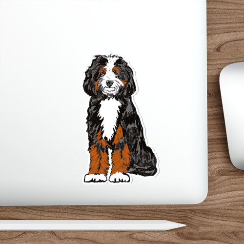 Tri Color Doodle Mom Waterproof Decal Custom Bernerdoodle Berner ...
