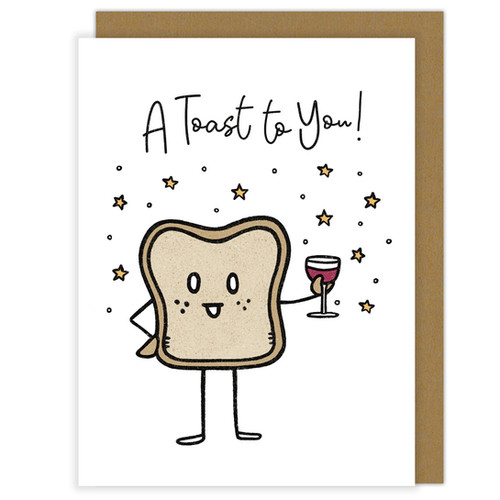 A Toast To You Greeting Card | Jenna's Doodles