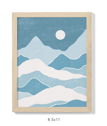 Blue Mountain Print | Jenna's Doodles