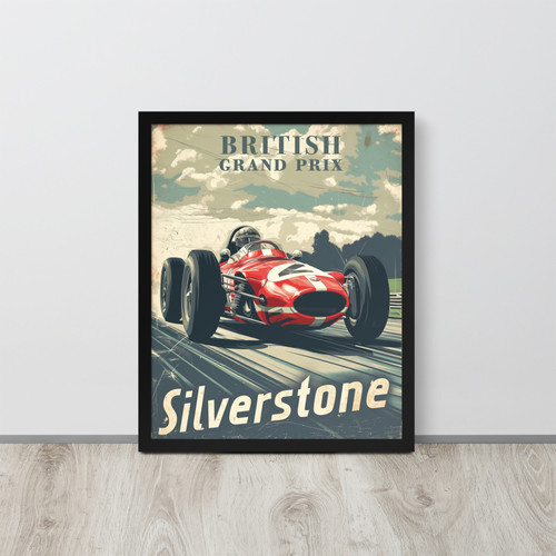 Silverstone Retro Framed Poster | G\MOD UK