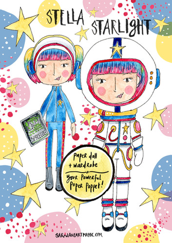 Stella Starlight + rocket - paper poppet - Digital download to print ...
