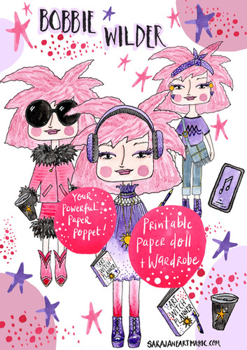 Bobbie Wilder paper poppet - Digital download to print | Sara Jane Art ...