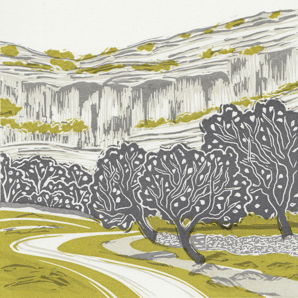 How I made Malham Cove linocut print
